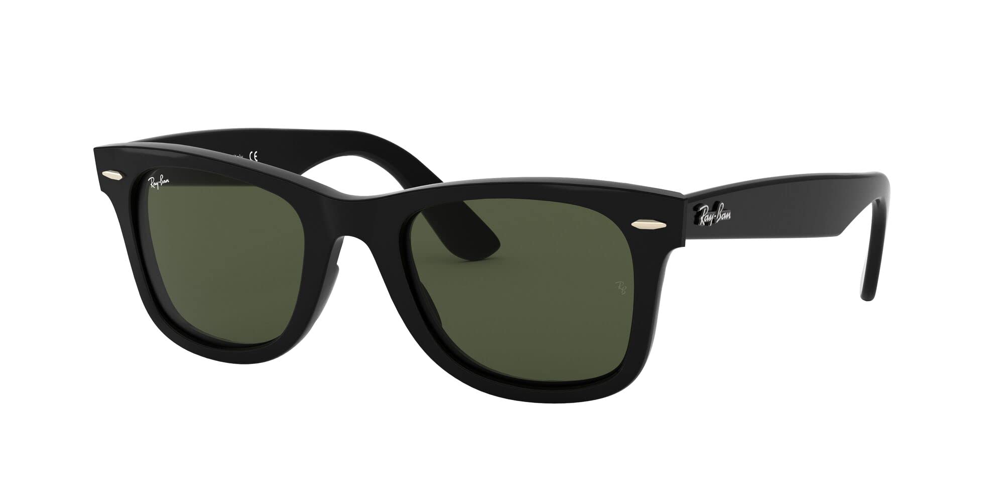 Ray-Ban Rb4340 Wayfarer Ease Square Sunglasses, Black/G-15 Green, 50 mm
