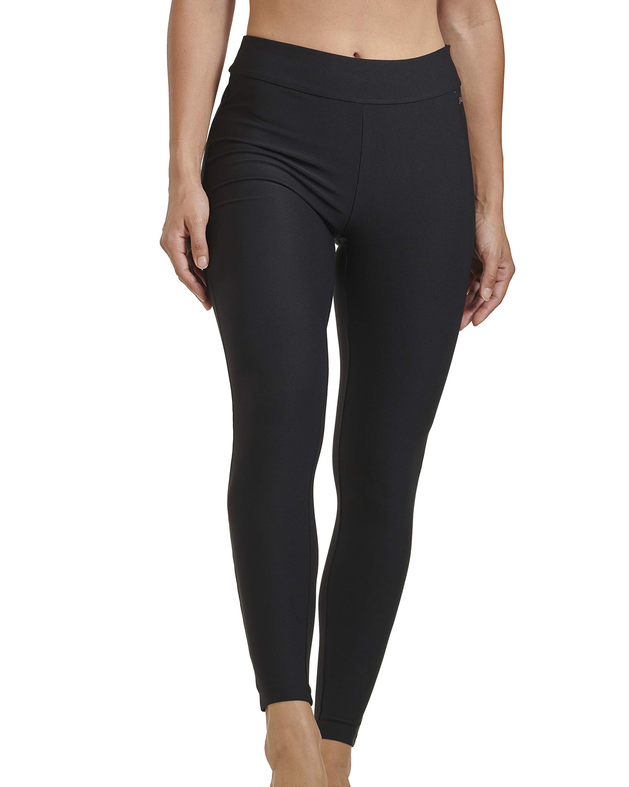 Spalding womens Activewear Polyester Ankle Legging, Regular Or Plus Size Leggings, Black, Small US