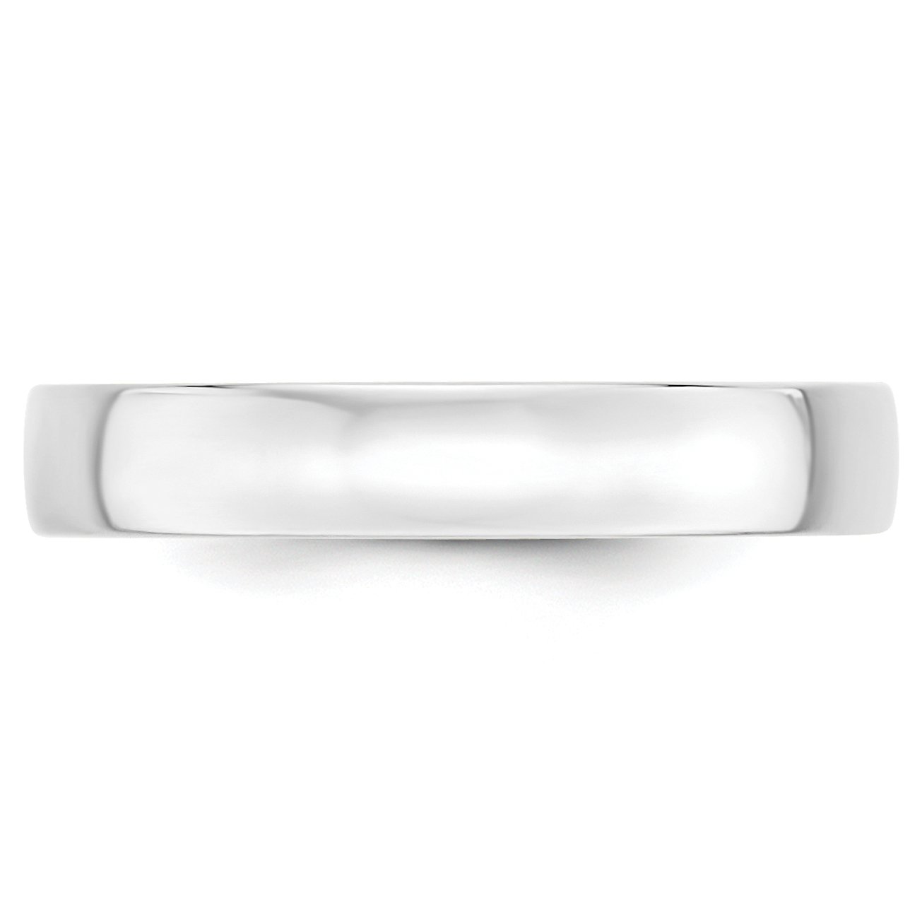 Solid 14k White Gold 4 mm Comfort Fit Lightweight Wedding Band Ring Size 9
