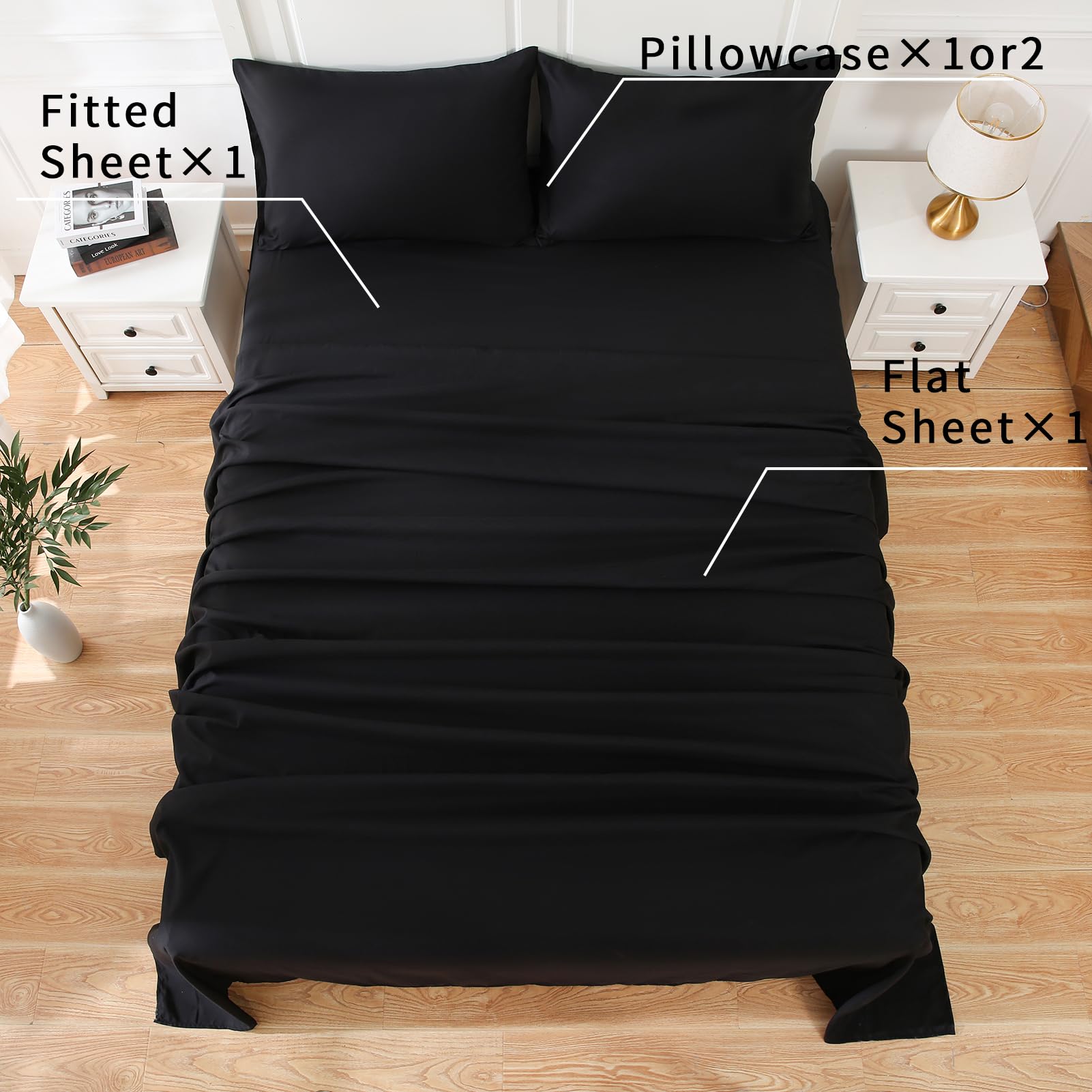Overket Full Sheet Set Ultra Soft Full Bed Sheets 1800 Series Luxury Cooling Sheets-100% Microfiber-Breathable-Wrinkle Free - Full Size （Olive green）-6PC