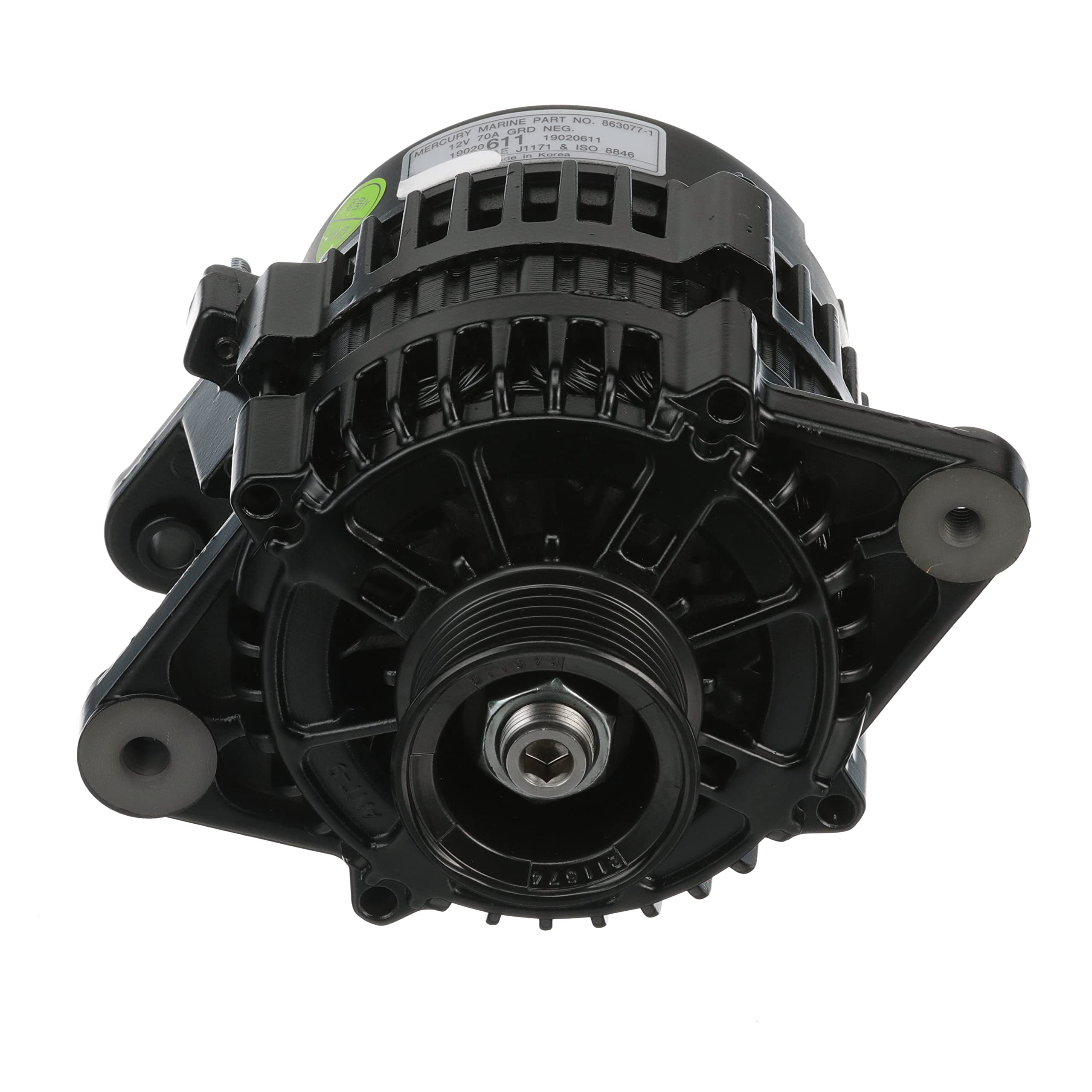 Quicksilver 863077T 65 Amp Alternato, Delco, Serpentine Belt for Various MerCruiser Engines and High Output Inboard Engines