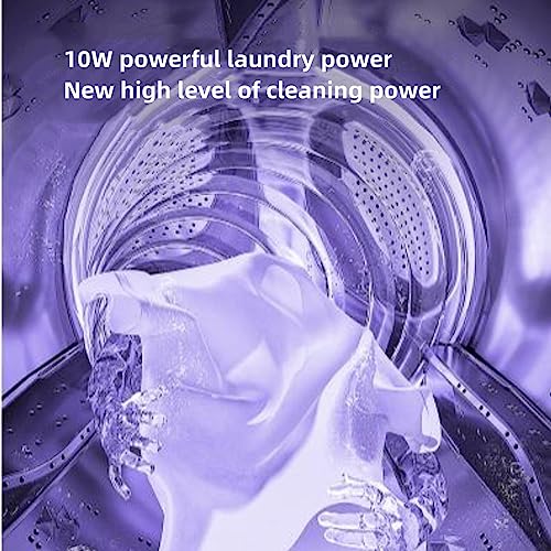 Portable Washing Machine,8L Large Capacity Foldable Washer,Portable Small Household Dormitory Washing Machine,Mini Telescopic Washer,Suitable for Apartments, Dormitories, Hotels (8L,Purple)