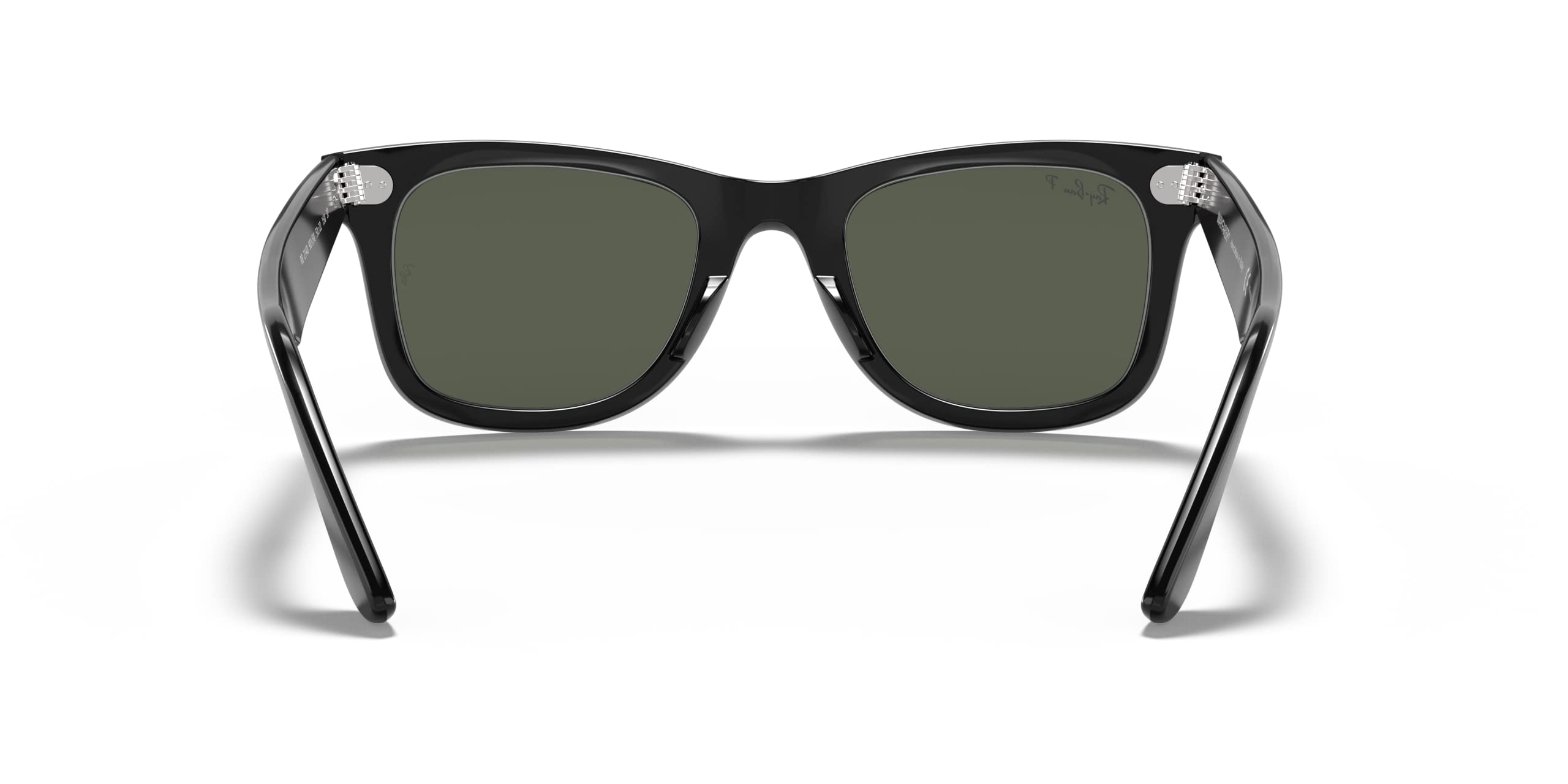 Ray-Ban RB2140 WAYFARER 901/58 50M Black/Green Polarized Square Sunglasses For Men For Women + BUNDLE with Designer iWear Eyewear Kit (LARGE)