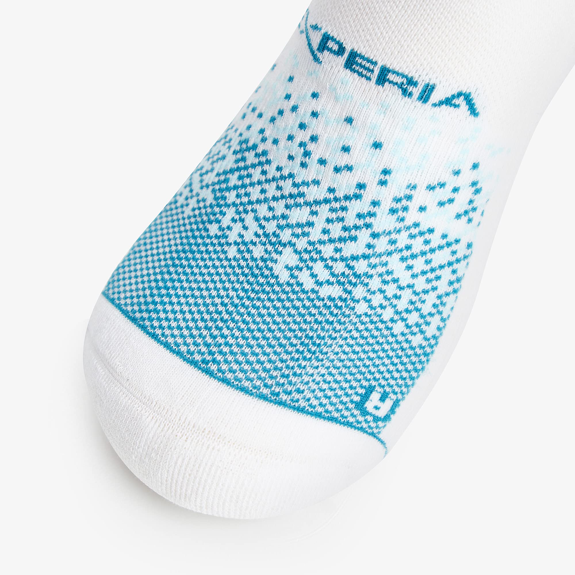 Thorlos Experia Silver No Show Liner Socks, White, Large