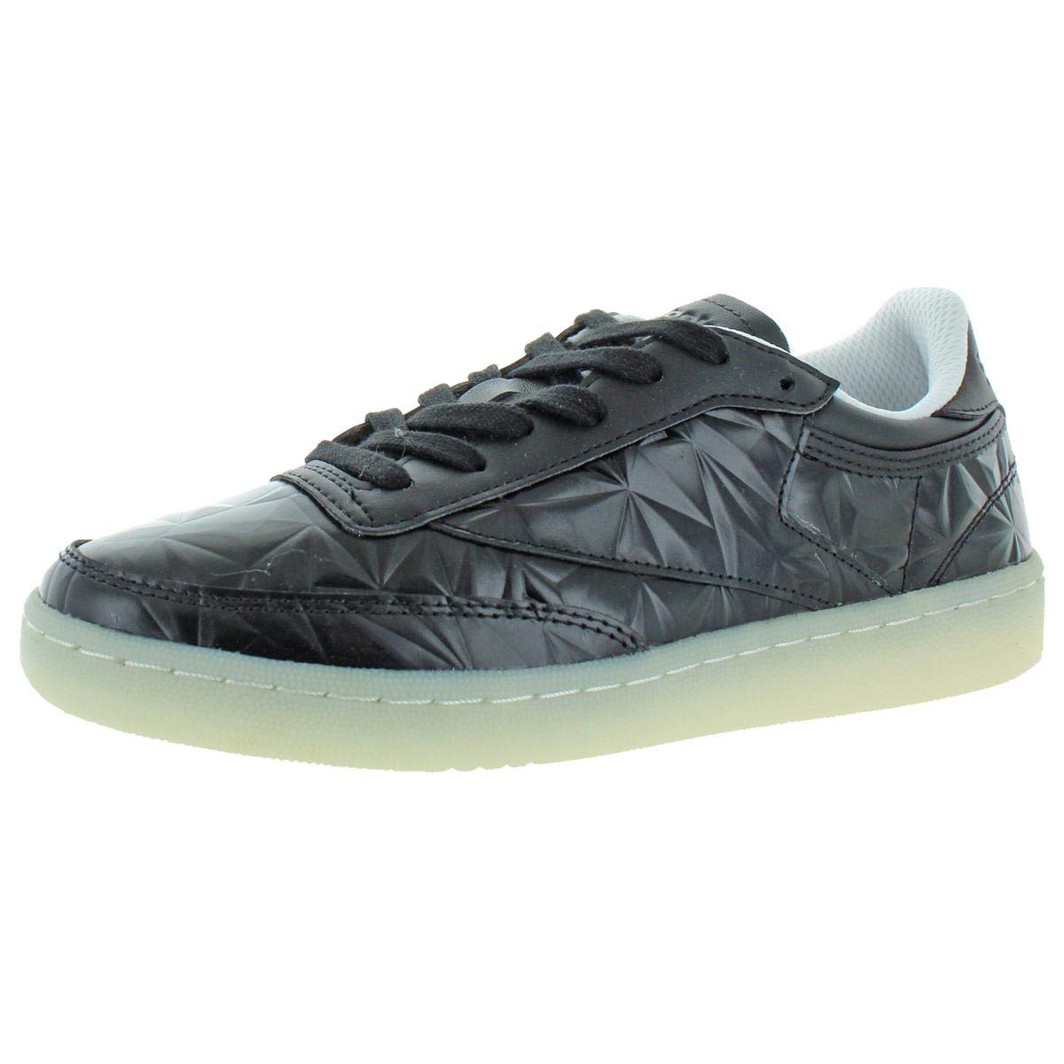 Reebok Womens Club C 85 Hype Metallic Leather Sneakers Black 8.5 Medium (B,M)