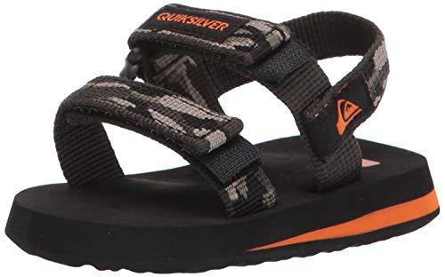 Quiksilver Boy's Monkey Caged Toddler Sandal, Green/Black/Green, 7(24) M US Little Kid