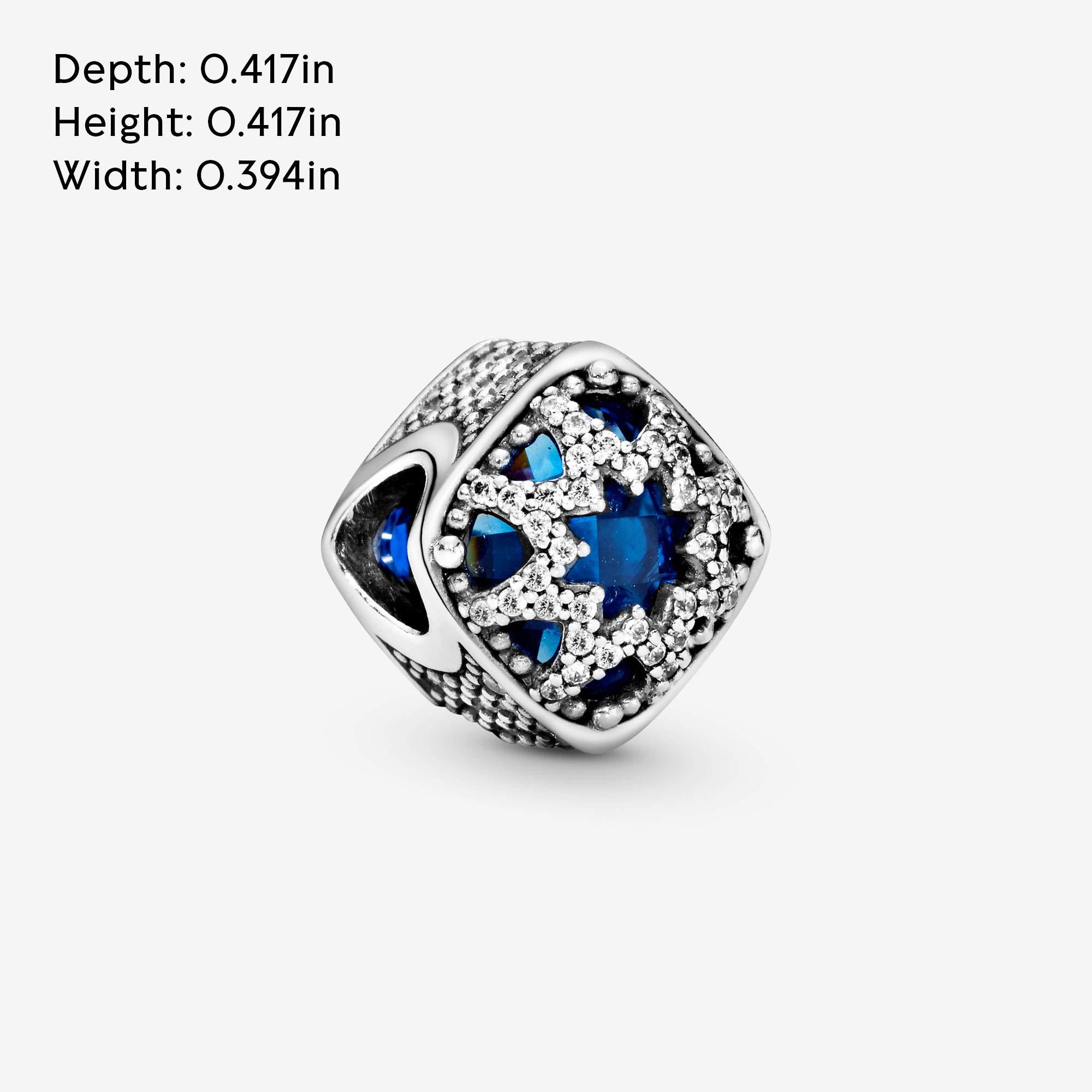Pandora Jewelry Glacial Beauty Crystal and Cubic Zirconia Charm in Sterling Silver