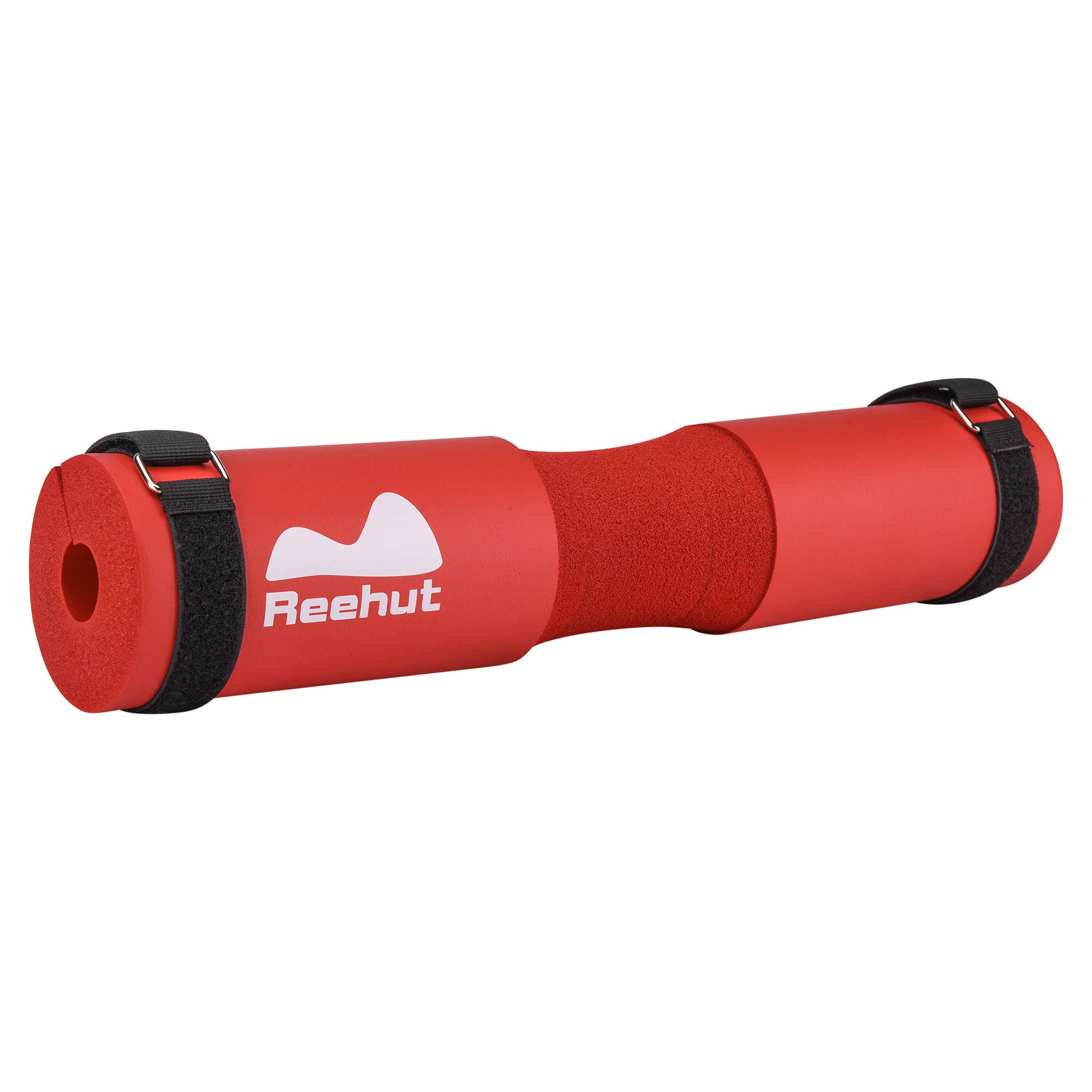 REEHUT Squat Pad Barbell Pad for Squats, Lunges and Hip Thrusts - Foam Sponge Pad Provides Relief to Neck and Shoulders While Training - Fit Standard and Olympic Bars Perfectly Black (Red)