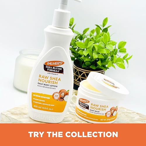 Palmer’s Shea Butter Formula Raw African Shea Butter Balm, Nourishing Body Moisturizer for Rough, Dry Skin, 7.25 Ounces