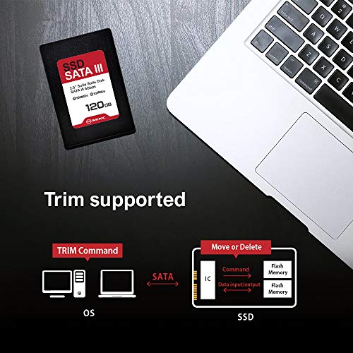 SEKC 120GB SSD SATA III 6 Gb/s, Up to 550/530 MB/s Read/Write Speed, Internal 2.5" 7mm (SS310120G)