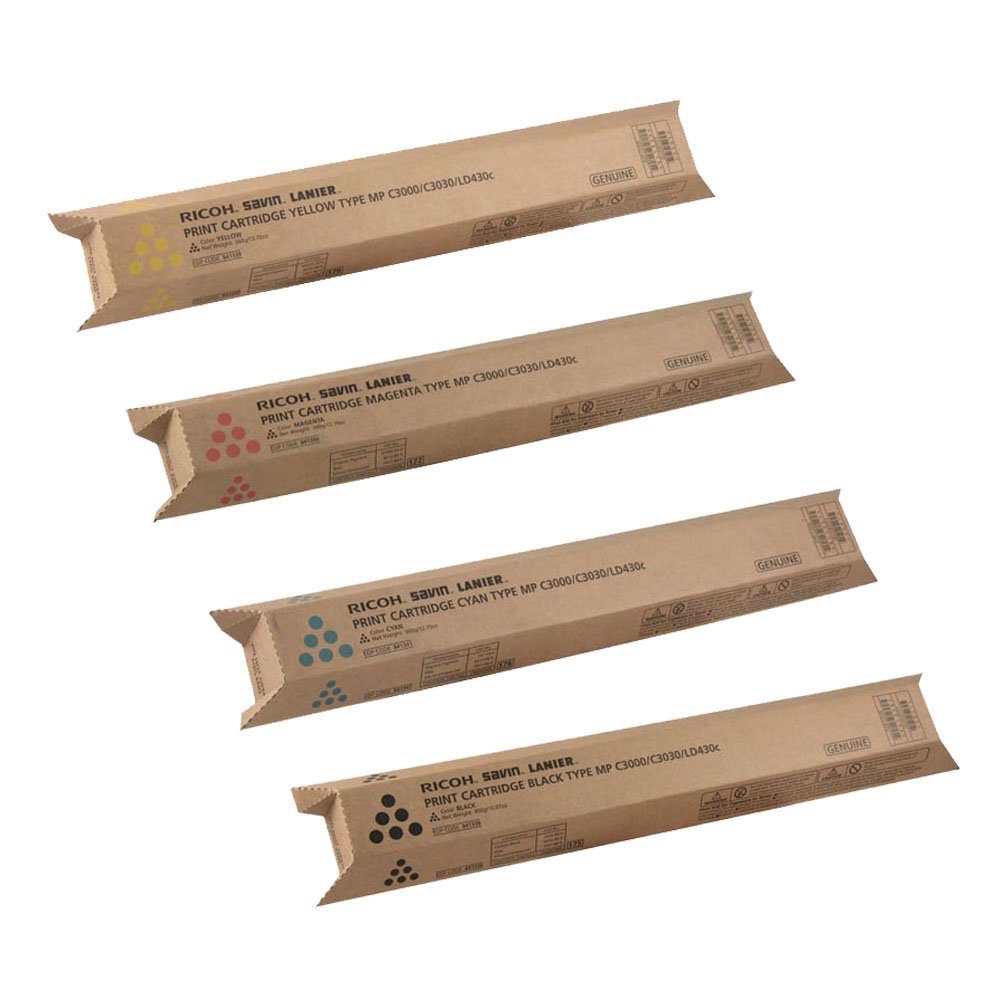 Ricoh Aficio MP C3000 Toner Cartridge Set (OEM) Black, Cyan, Magenta, Yellow