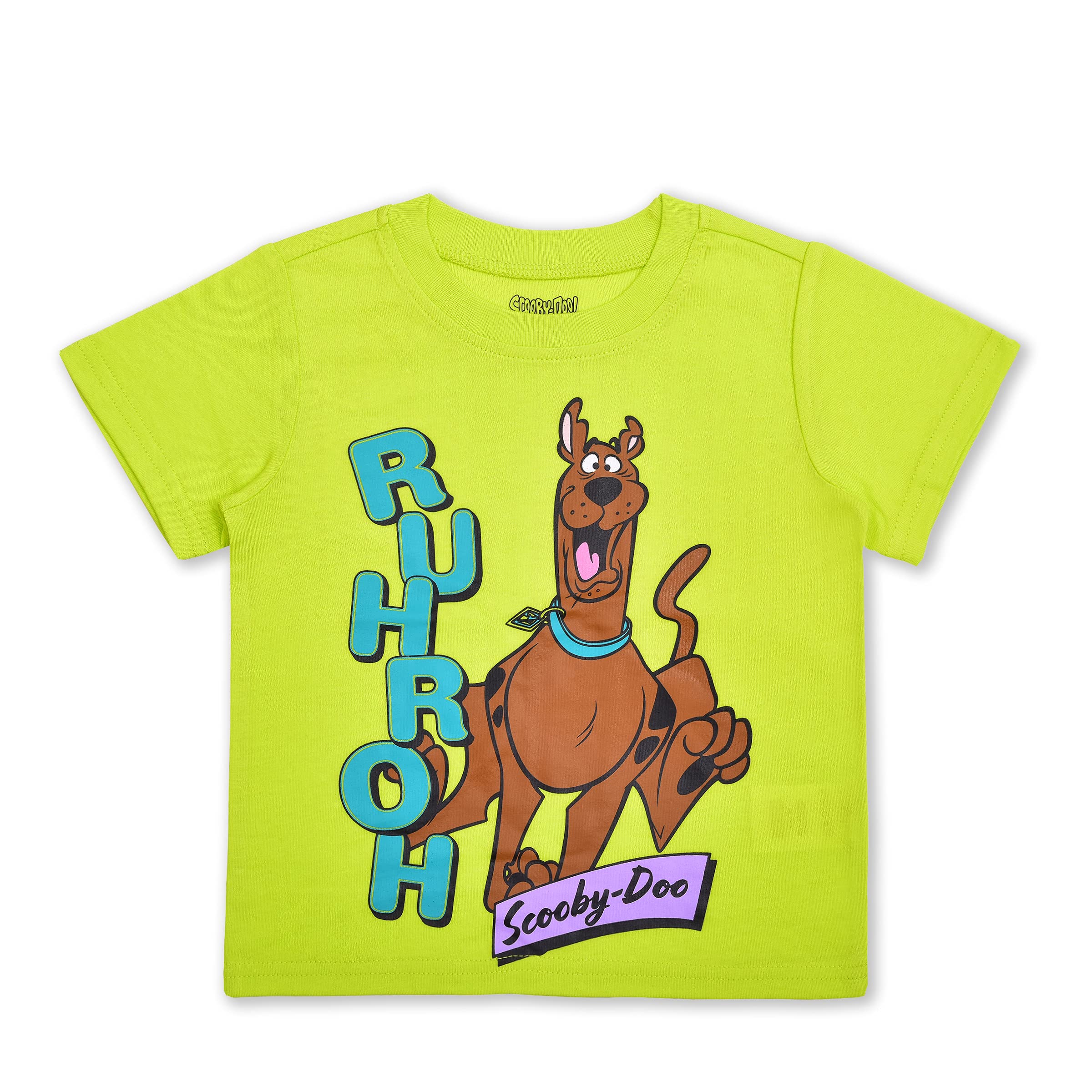 Scooby-Doo Boy's 3 Piece Graphic T-Shirt, Zip Up Fleece Hoodie and Jogger Pant Set