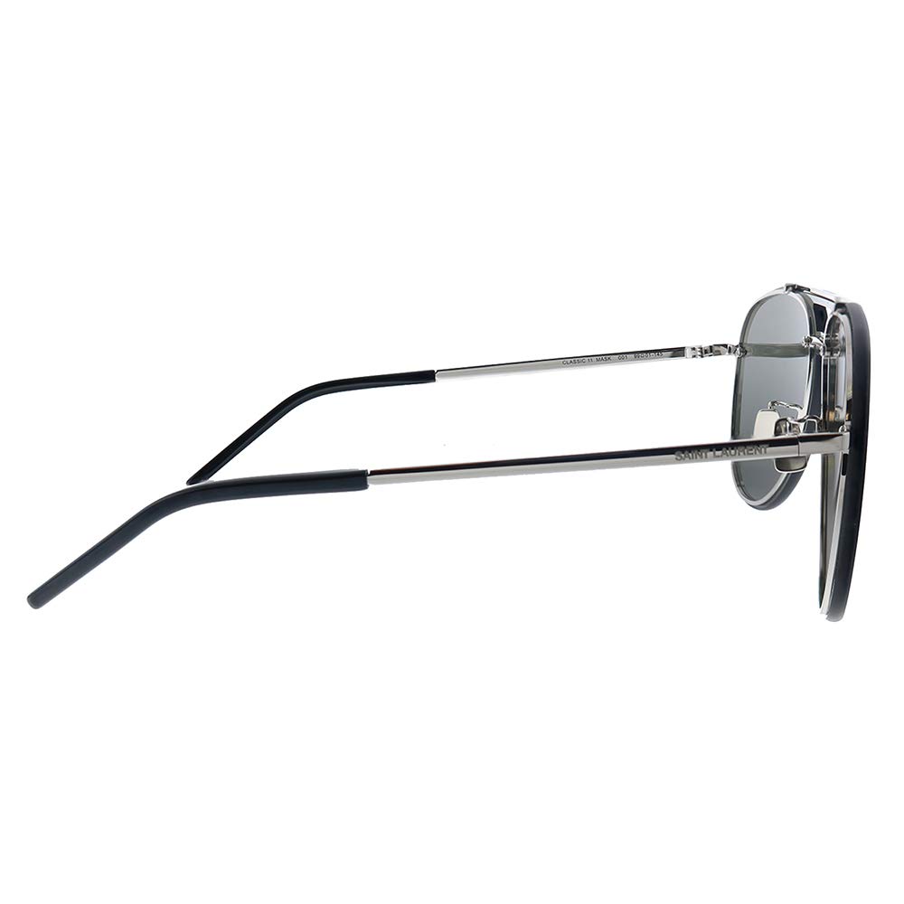 Saint Laurent CLASSIC 11 MASK Black Silver/Grey 99/10/145 men Sunglasses