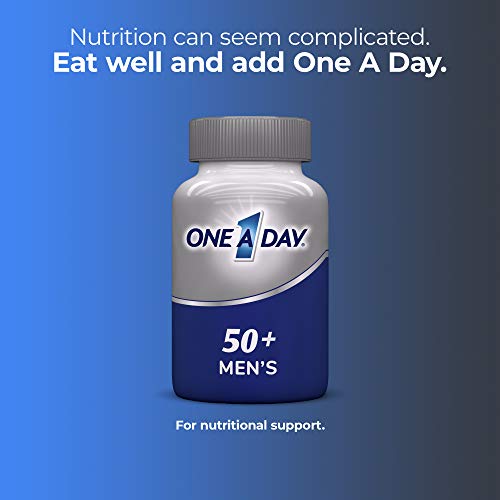 One A Day Men’s 50+ Multivitamins, Supplement with Vitamin A, Vitamin C, Vitamin D, Vitamin E and Zinc for Immune Health Support*, Calcium & more, 175 count
