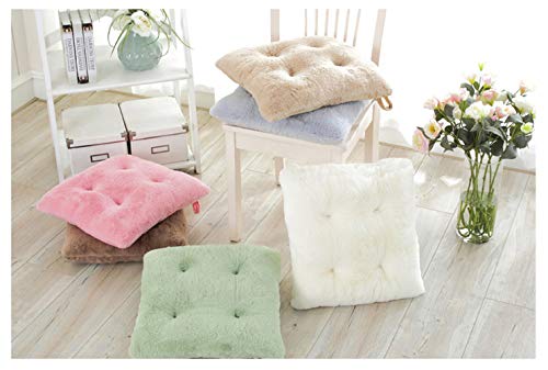 Tourequi Warm Nonslip Plush Wearproof Seat Cushions Thicken Office Winter Stool Pads (Pink)