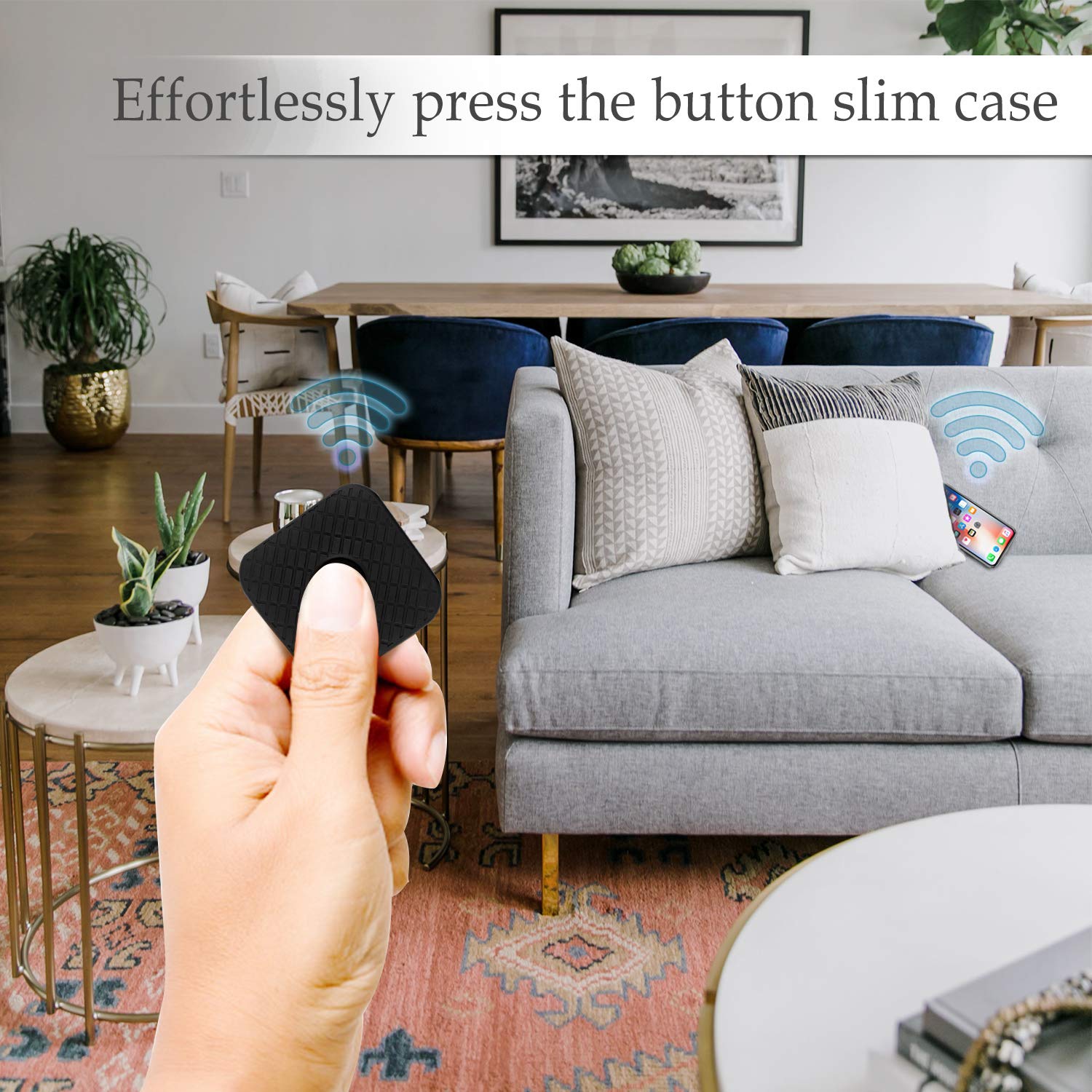 Seltureone Silicone Case Compatible for Tile Sport with Keychain, Anti-Scratch Lightweight Soft Protective Sleeve Skin Cover (Device Not Included)-Black