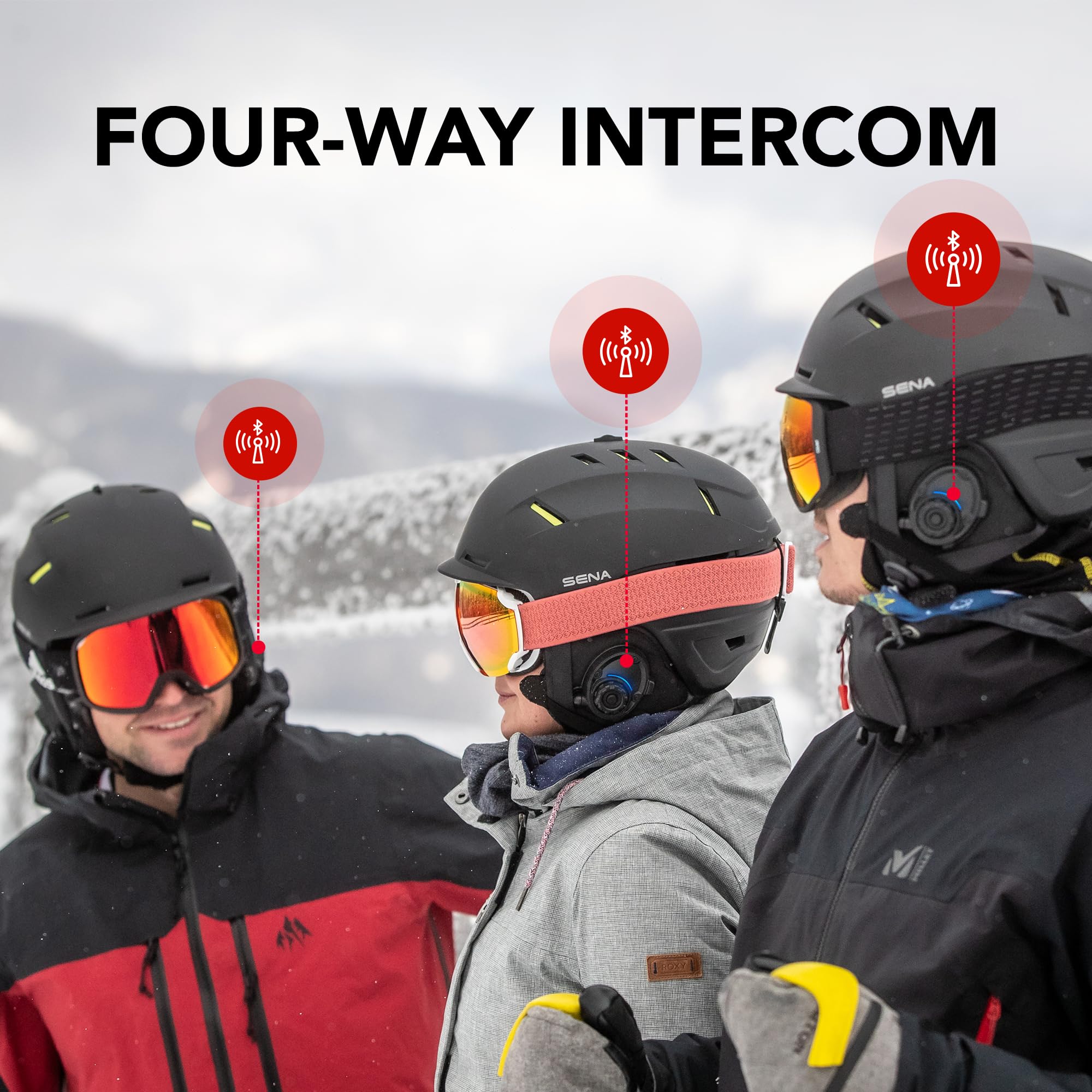 Sena Latitude SR - Alpine Snow Helmet (Small), Black