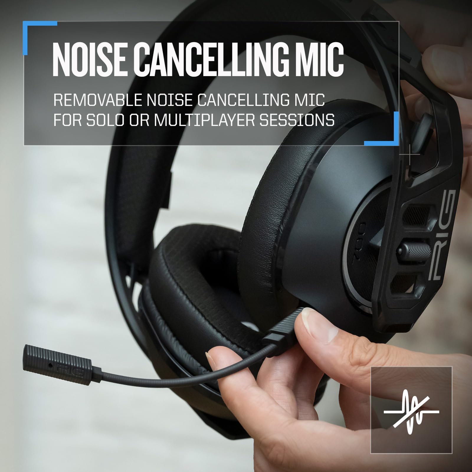 RIG 700HD Ultralight Wireless Gaming Headset with Removable Noise Canceling Microphone for PC, Mac, PS4, PS5, USB (NOT compatible with Xbox)