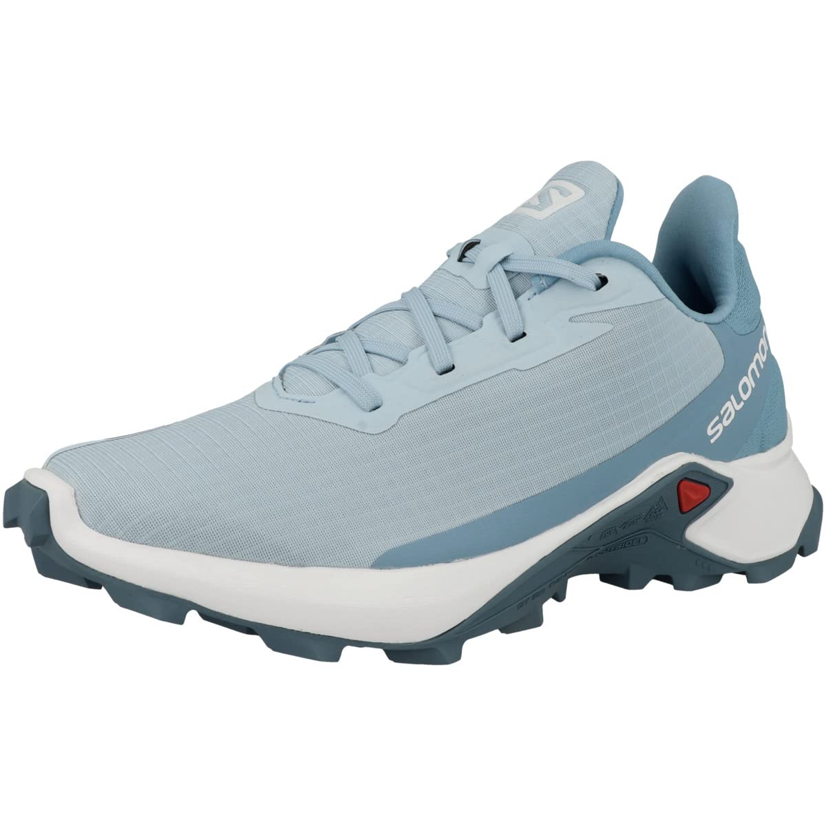 Salomon ALPHACROSS 3 Trail Running Shoes for Women, Crystal Blue/White/Delphinium Blue, 8.5
