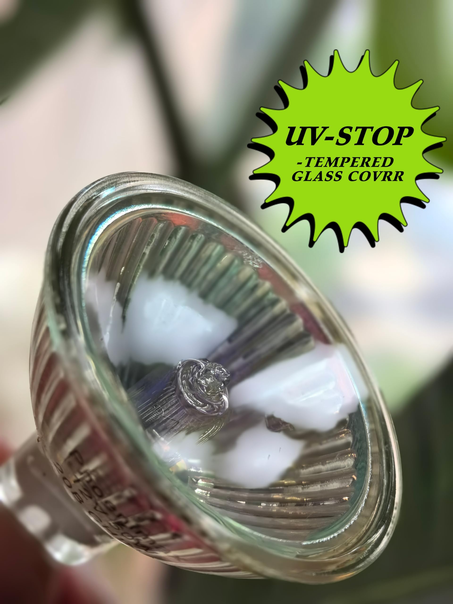 Phoenimax 6PCs MR16 12V 50W 800LM Halogen Bulb GU5.3 EXN Professional Quartz dichroic Reflector UV Stop Tempered Glass Cover dimmable for spot Lights Warm White 3000K