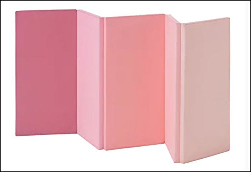 PLUFSIG Pink Childrens' Folding Exercise Mat: [Size 30 3/4 x 72 7/8"] Helps with Coordination & Motor Skills