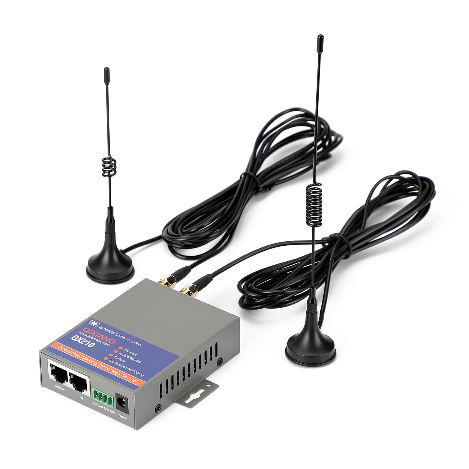 QX210-NW2 Industrial 4G LTE WiFi Router For T-Mobile EIOTCLUB SIM Card, Not For Verizon/ATT, Cellular VPN Routers Internet Backup, M2M Gateway RS232 Modem For RV Security System CCTV Camera Automation