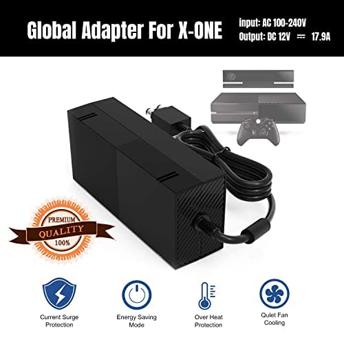 Power Supply Brick for Xbox One, Xbox Power Supply Brick Cord AC Adapter Power Supply Charger Replacement for Xbox One