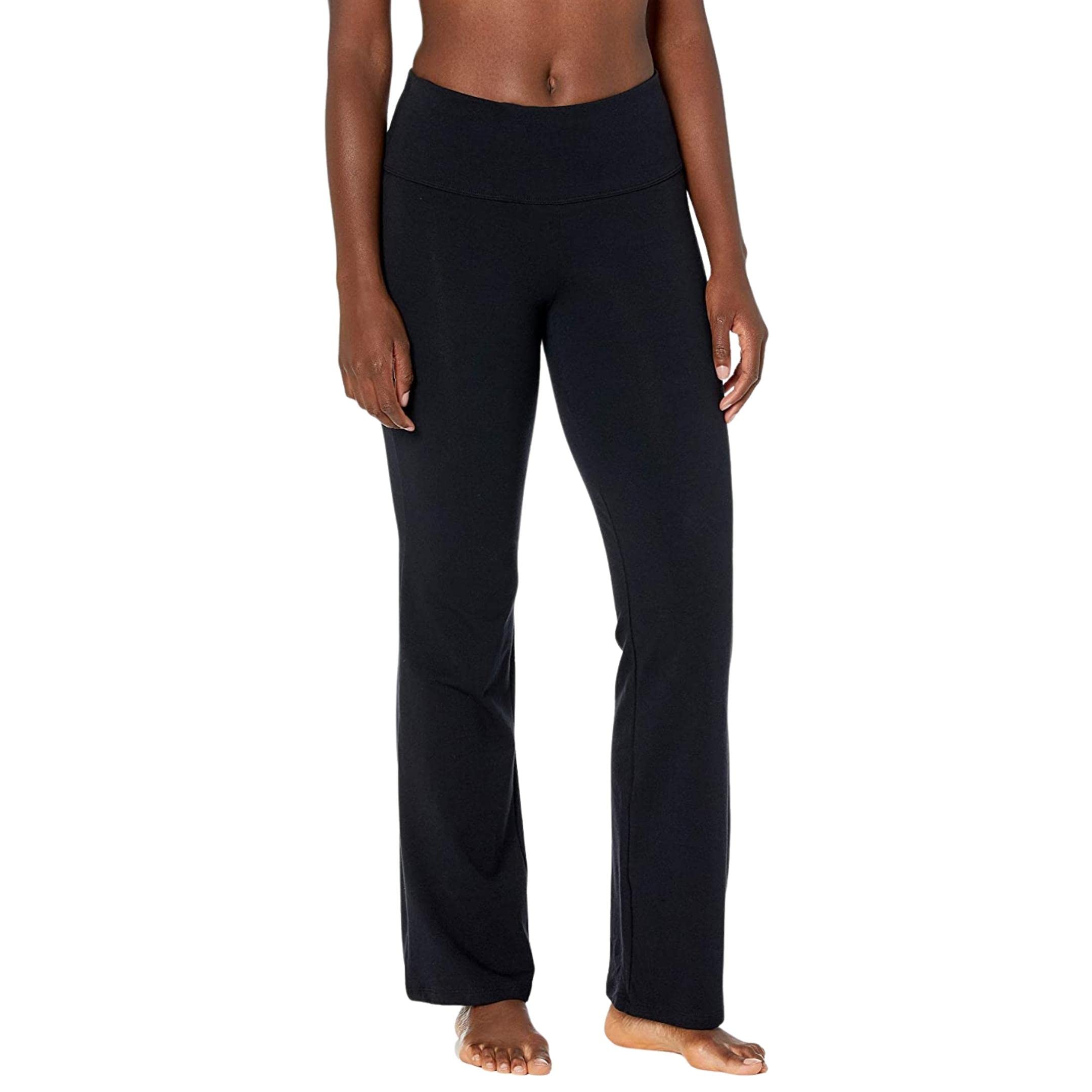 Spalding Women's Activewear Cotton Spandex Yoga Pant with Pocket Charcoal