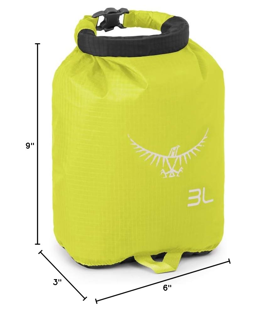Osprey Ultralight 3L Waterproof Dry Sack, Electric Lime