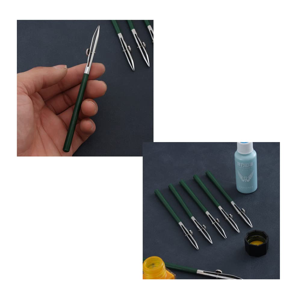 PANSHIYON Leather Edge Dye Pen,2 PCS Leather Edge Dye Marker, Leather Edge Dye Applicator for Leather Craft Working