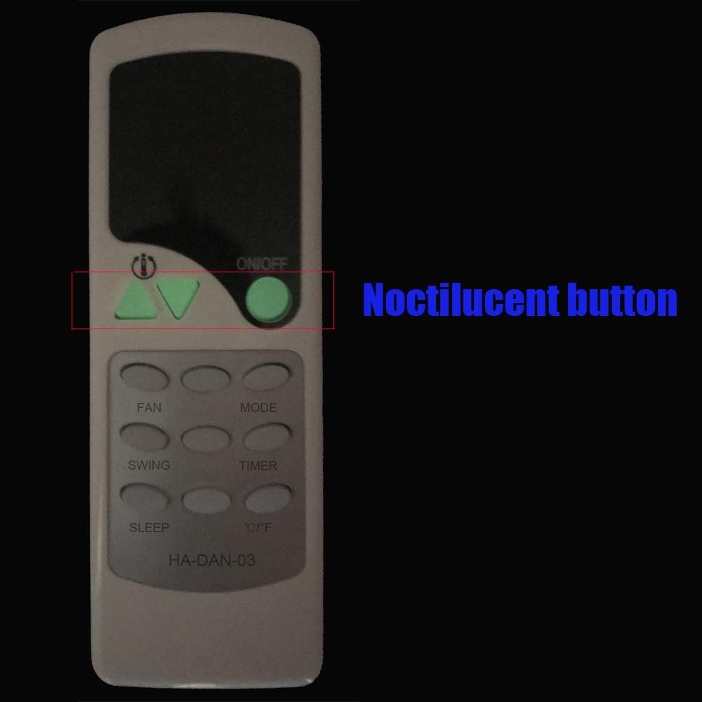 Replacement for DANBY Air Conditioner Remote Control for Model DPA120E1BDB DPA120E1WDB DPA100EAUWDB DPA100EAUBDB DPA120EAUWDB DPA120EAUBDB DPA120HEAUBDB DPA140HEAUBDB DPA140HEBUBDB DPA140HEAUWDB