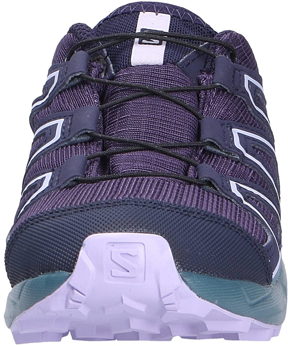 Salomon Kid's Speedcross CLIMASALOMON Waterproof Trail Running Shoes, Grape/Mallard Blue/Lavender, 5 Big Kid