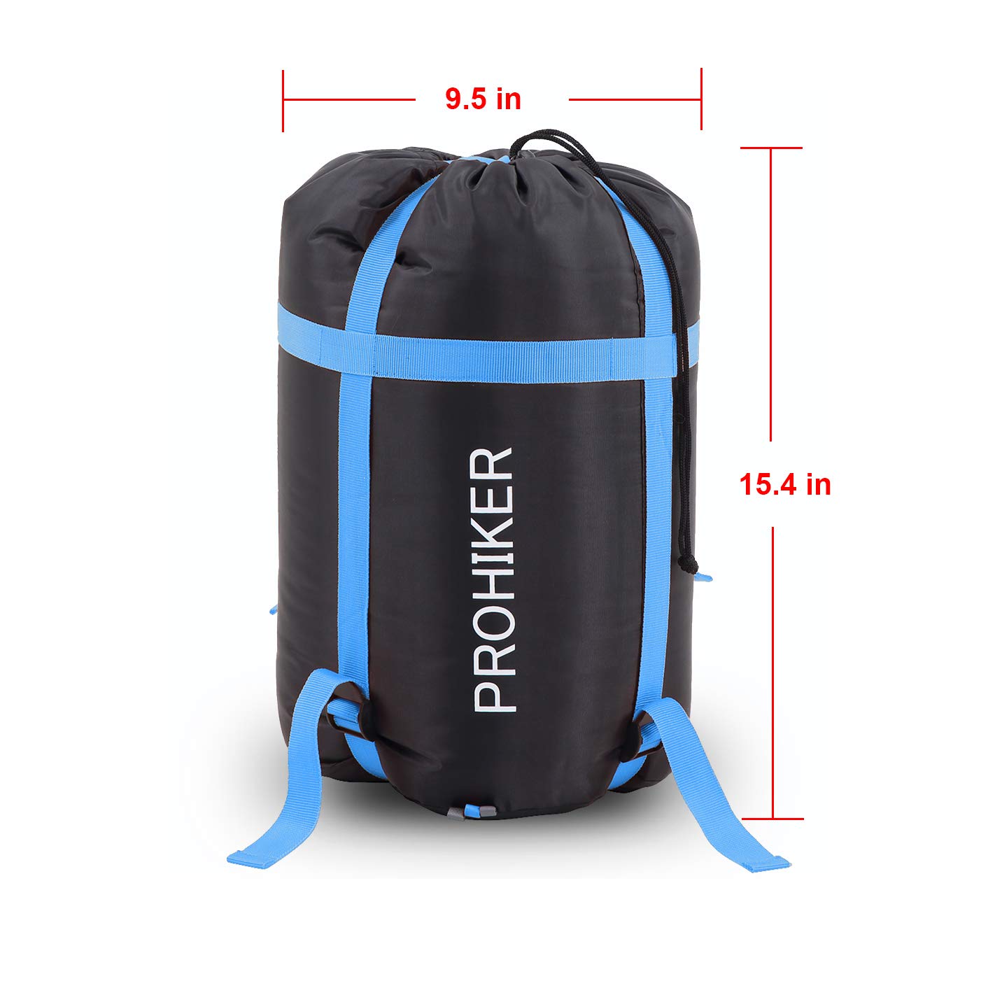 PROHIKER Mummy Sleeping Bag Lightweight for Adults Cold Weather Waterproof 4 Season for Camping Hiking with Compression Sack Backpacking Sleeping Bag for Adults & Kids (Blue)
