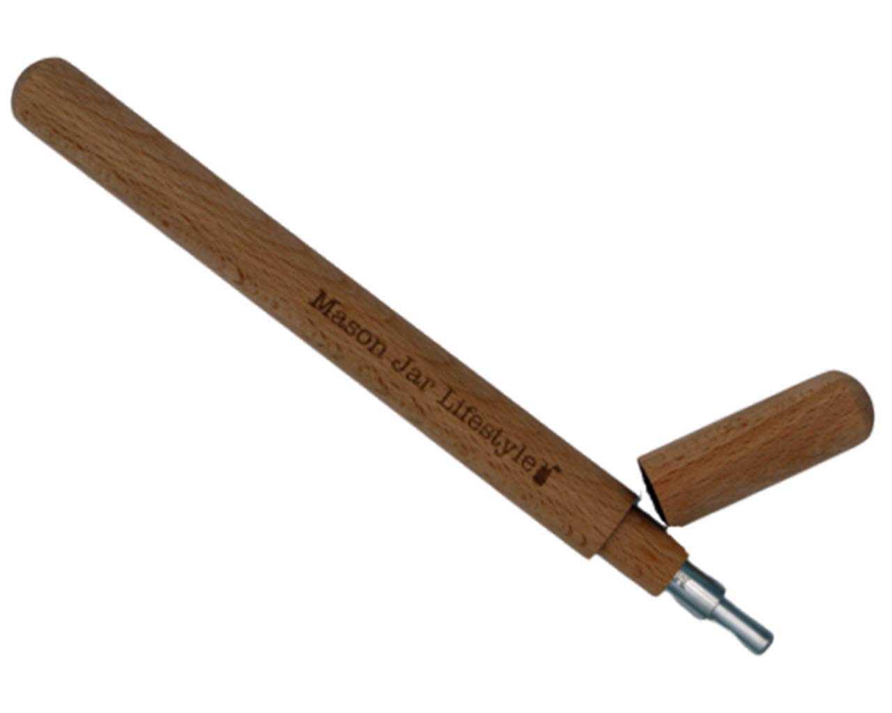 Wood Reusable Straw Carrying Case by Mason Jar Lifestyle - Fits Up To 10" Long and 12mm Wide Straws (3 Pack)