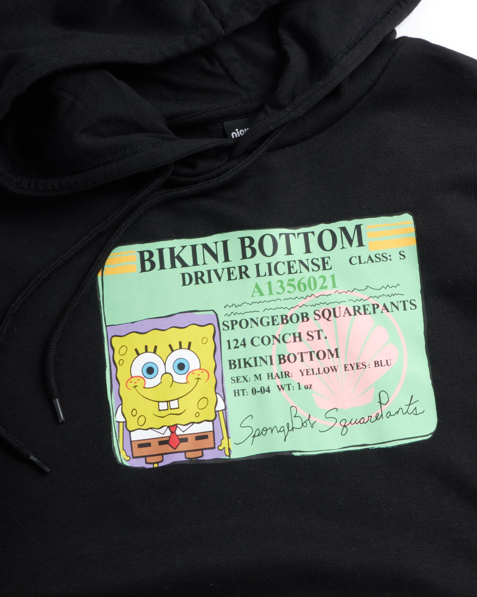 Nickelodeon Men’s SpongeBob and Patrick Fleece Sweatshirt – Men and Women’s Unisex Pullover Hoodie (Size: S-XL), Size Large, Spongebob Black