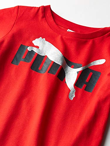 PUMA Boys' Graphic Short Sleeve T-Shirt, Red8, 4