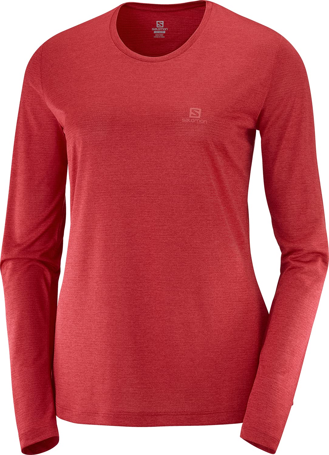 Salomon Women's Standard Agile LS TEE W, Chili Pepper, XL