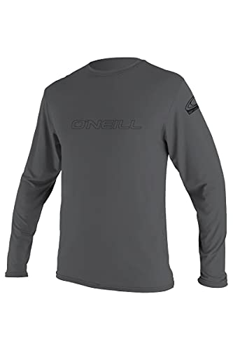 O'Neill Men's Basic Skins UPF 50+ Long Sleeve Sun Shirt, Smoke, L