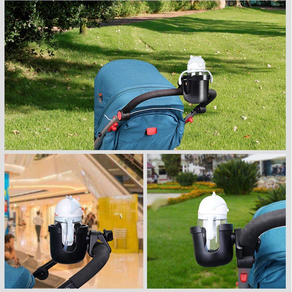 Universal Baby Stroller Cup Holder, Bike Bottle Holder Large Caliber Designed 360 Degrees Rotation Fit for Stroller, Wheelchair, Walker, Trolleys