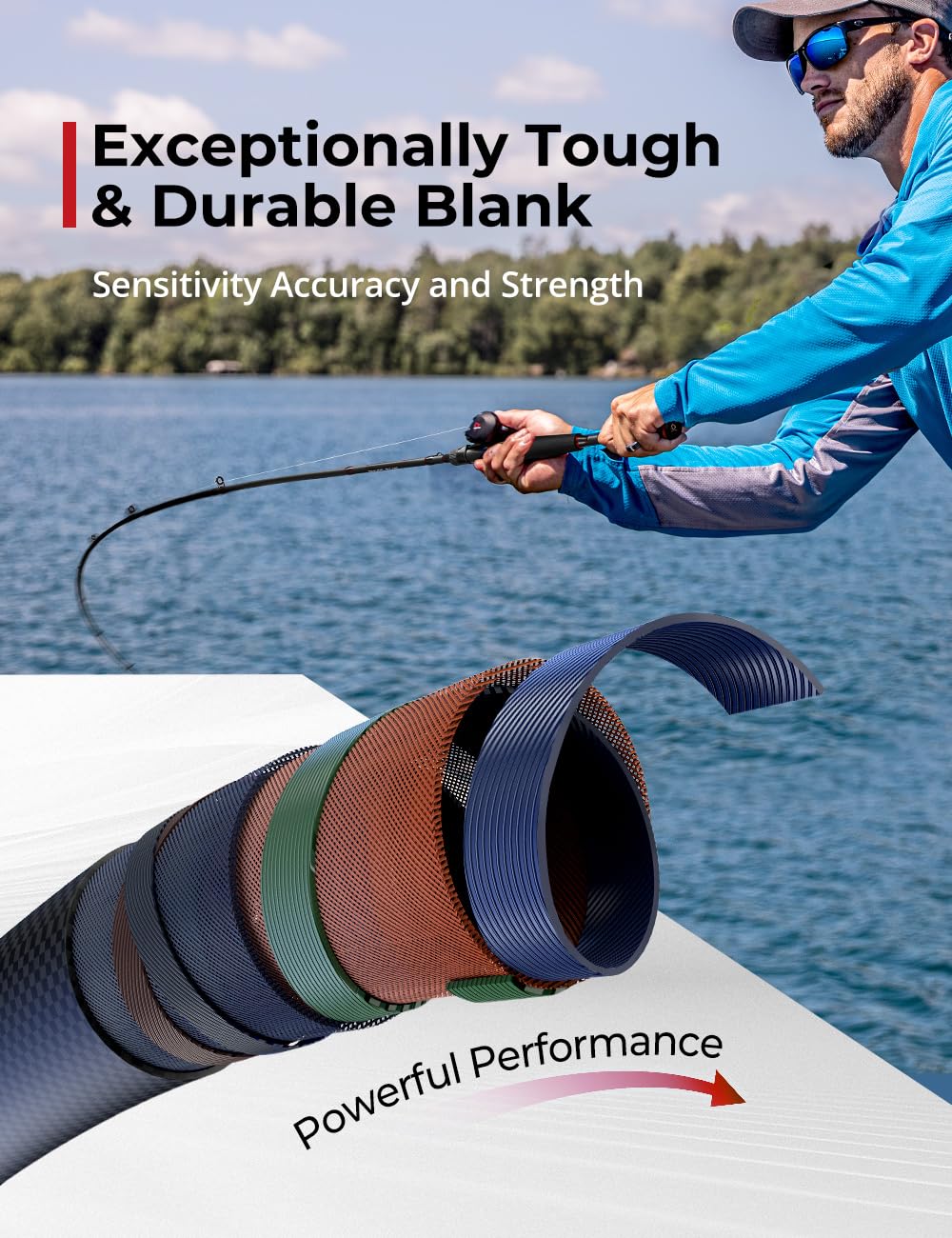 Piscifun Torrent Baitcaster Rod Portable One Piece Casting Rod Durable Lightweight Sensitive Baitcasting Fishing Rod (7'1" MH-F)