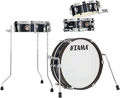 Tama Club-JAM Pancake LJK48P 4-piece Shell Pack with Snare Drum - Hairline Black