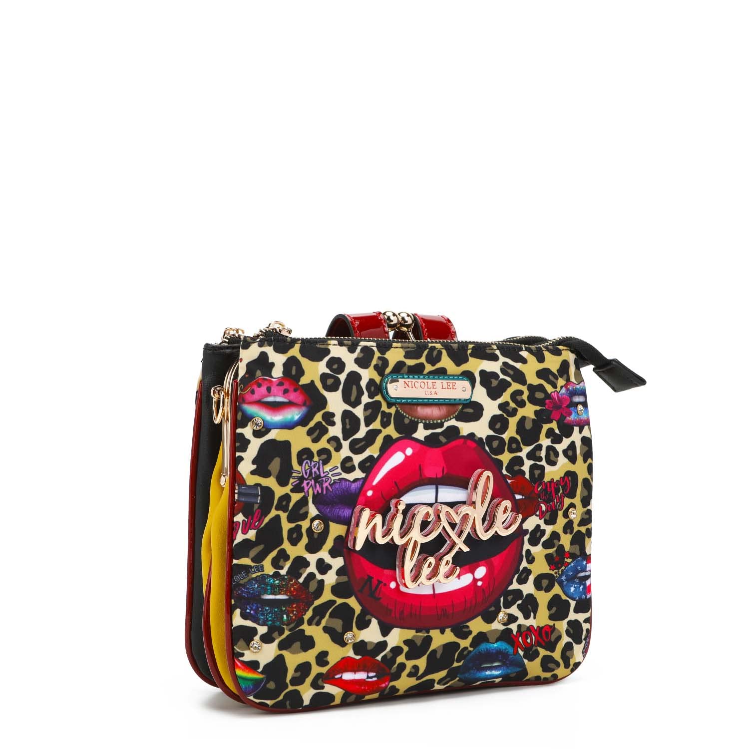 Nicole Lee Wild Lips Kiss Lock Crossbody