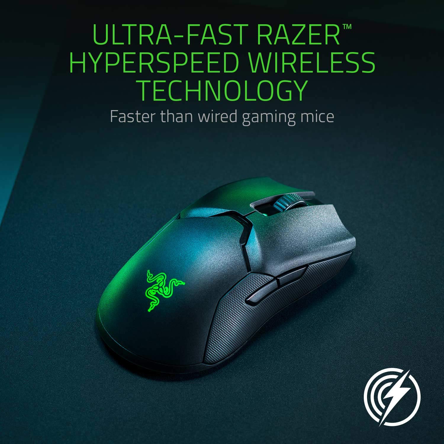 Razer Viper Ultimate Ambidextrous Wireless Gaming Mouse with Dock + Goliathus Chroma Mouse Pad Bundle