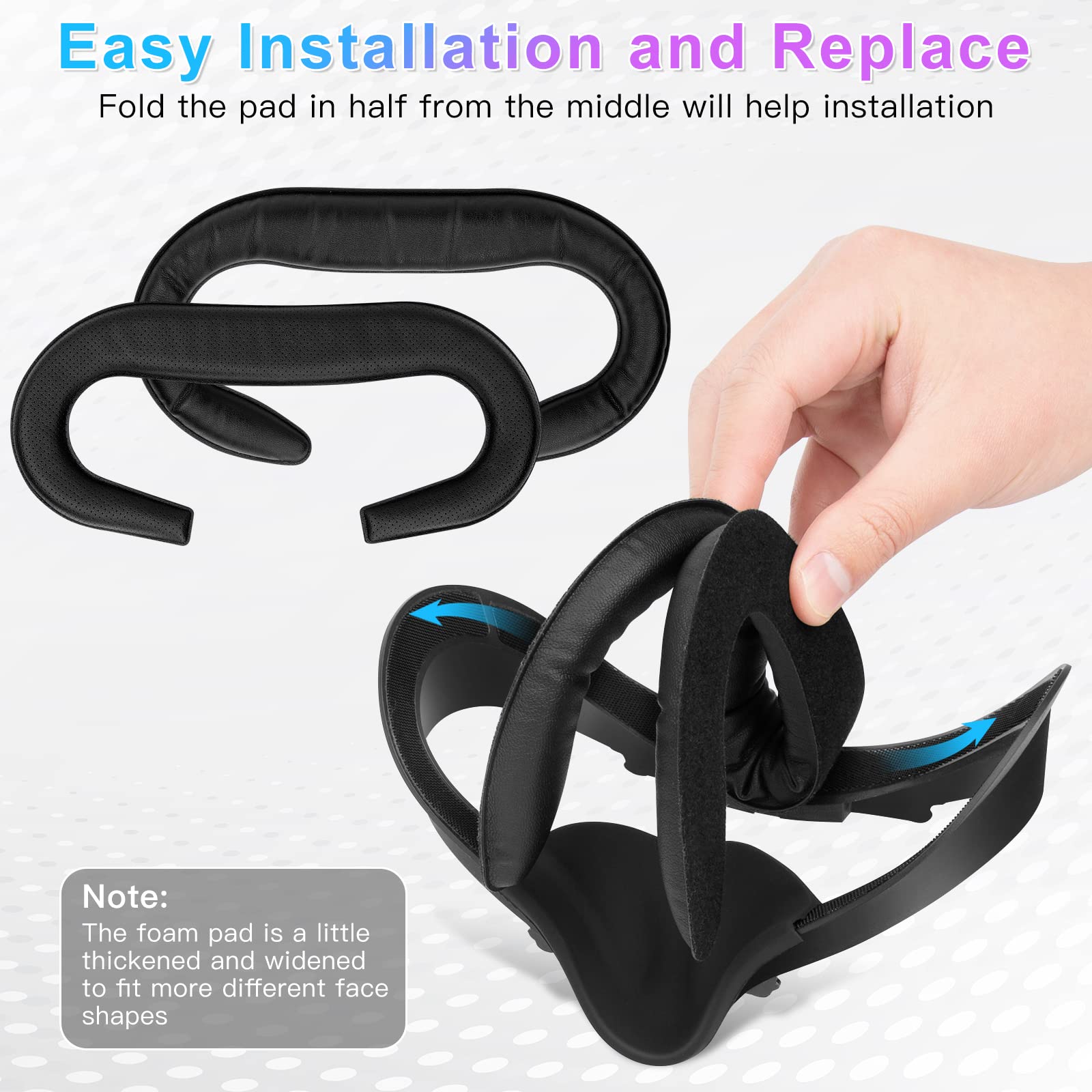 Topcube VR Facial Interface for Oculus Quest 2 Accessories with Controller Grips Silicone Cover-Anti Light Leakage Sweatproof Quest 2 Face Pad Cushion Protective Kit (Black)