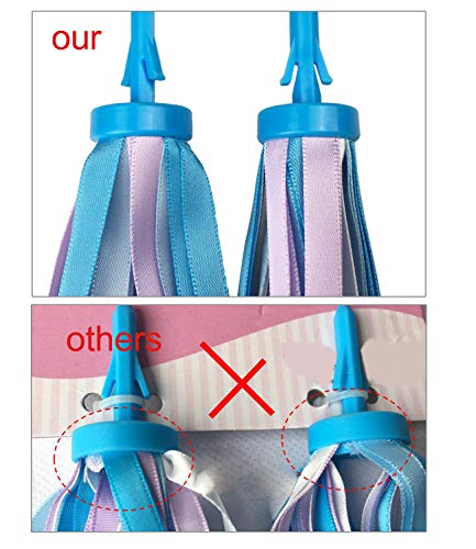 PLATT Kid's Bicycle Handlebar Streamers Colorful Ribbons Tassel for Girls Boys Bicycle Handlebar Scooter Handgrip (Purple 1Pair)