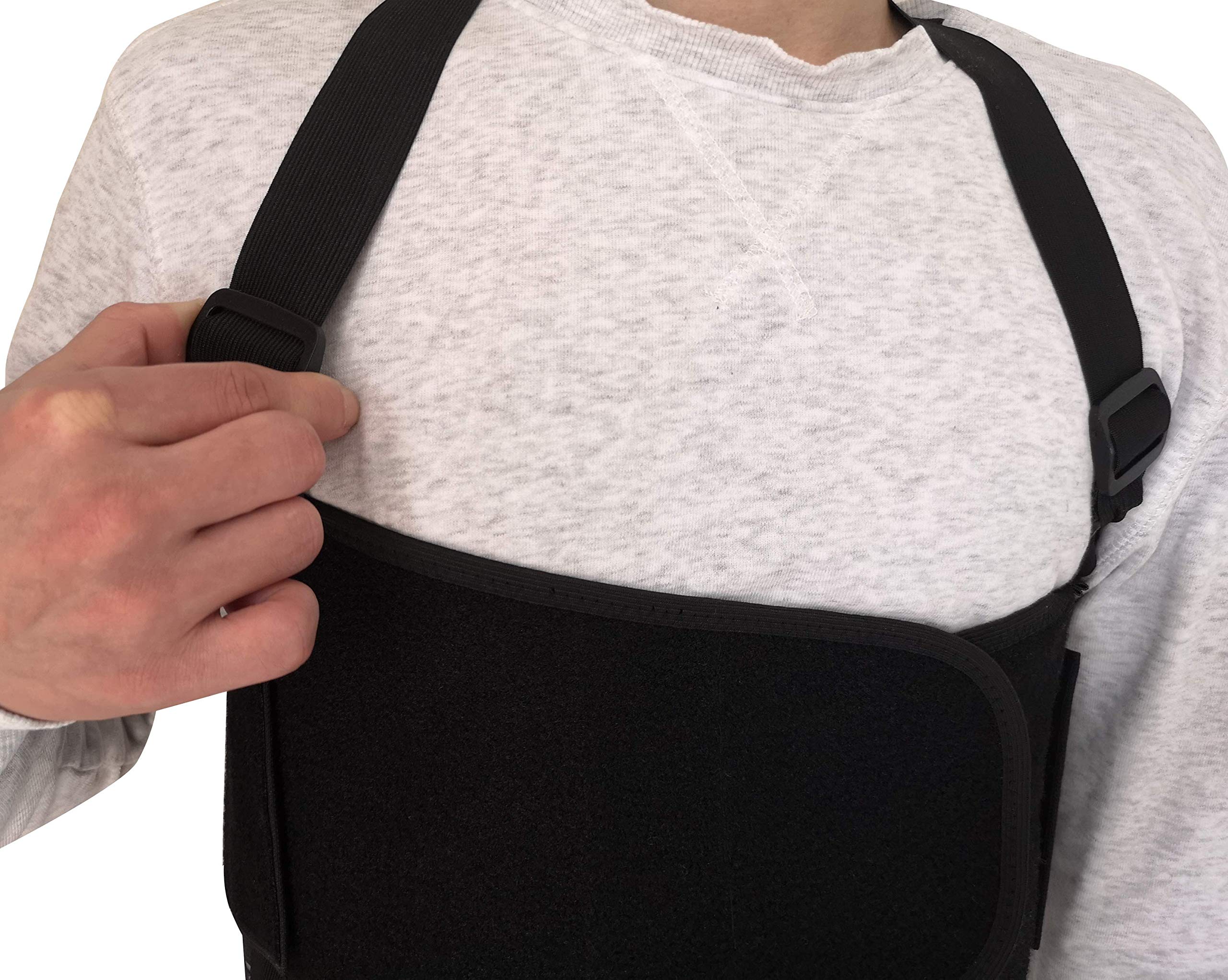 Solmyr Rib and Chest Support Brace, Broken Rib Brace, Breathable Rib Belt for Sore or Bruised Ribs Support, Sternum Injuries, Dislocated Ribs Protection, Pulled Muscle Pain (S)