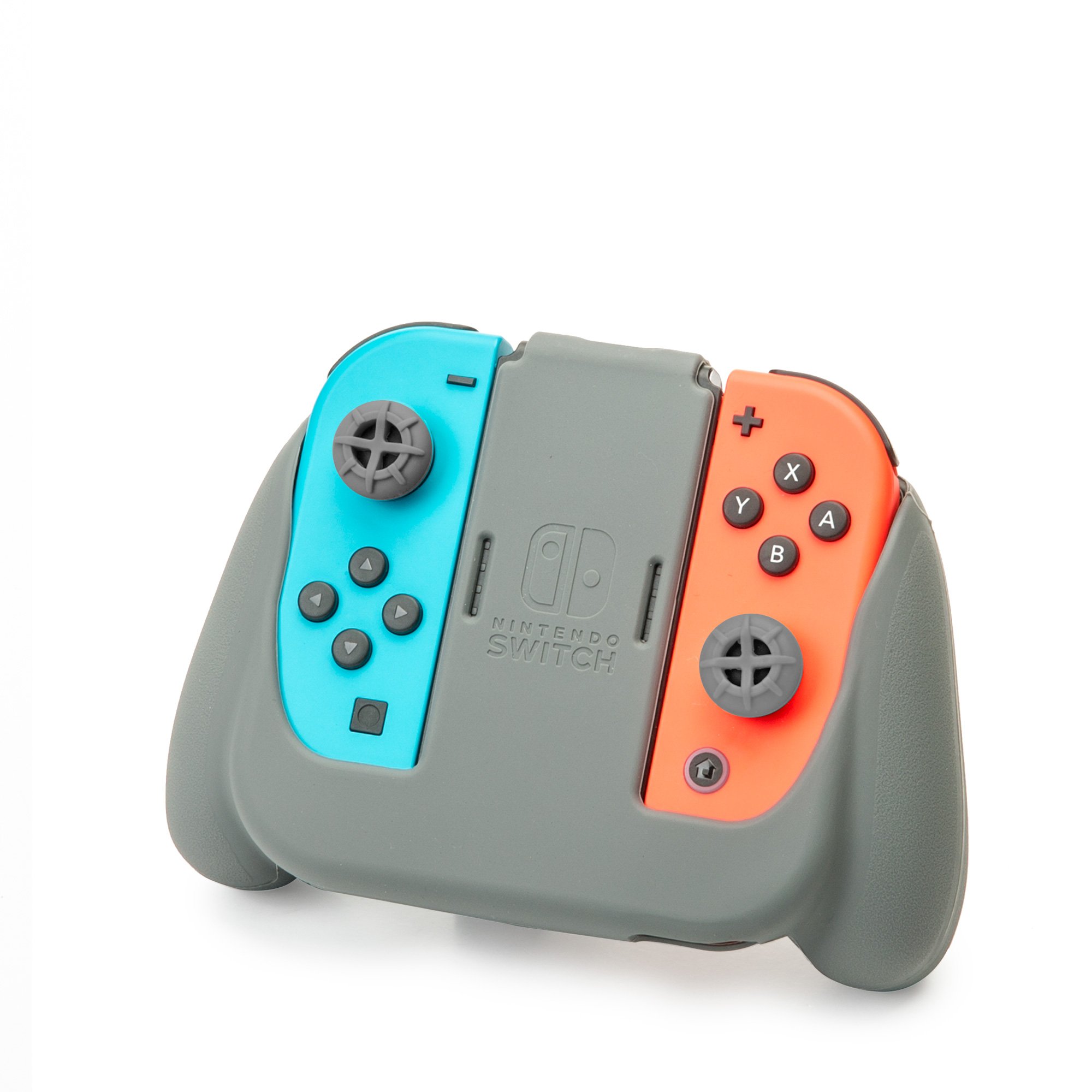 RDS Industries Nintendo Switch Joy-Con Action Grip and Thumb Grips - Red Textured Silicone - Official Nintendo Licensed Product - Nintendo Switch