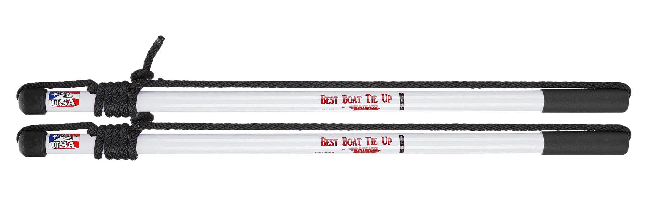 Rite-Hite Boat Tie Up - 2 Pack in White or Yellow, Tie Up Without Having to Get Out of The Boat (White, 15)