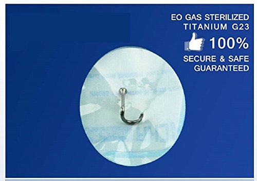 Pierced Owl 18GA EO Gas Sterilized G23 Implant Grade Titanium Bezel Set Crystal Top Nose Screw (Aquamarine)