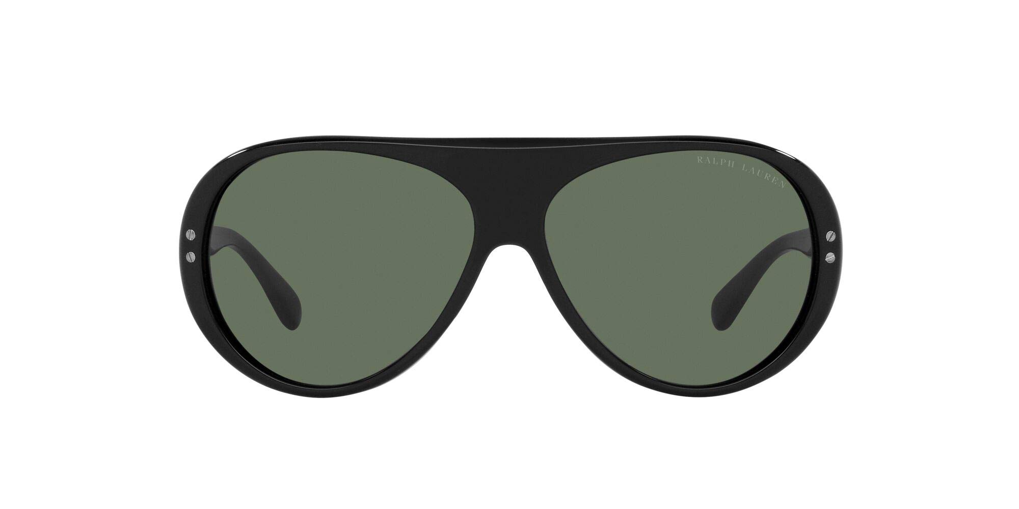 Ralph by Ralph Lauren Men's RL8194 Aviator Sunglasses, Shiny Dark Havana/Brown, 60 mm